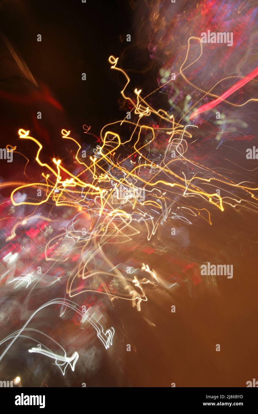 moving and blurred city lights background Stock Photo - Alamy