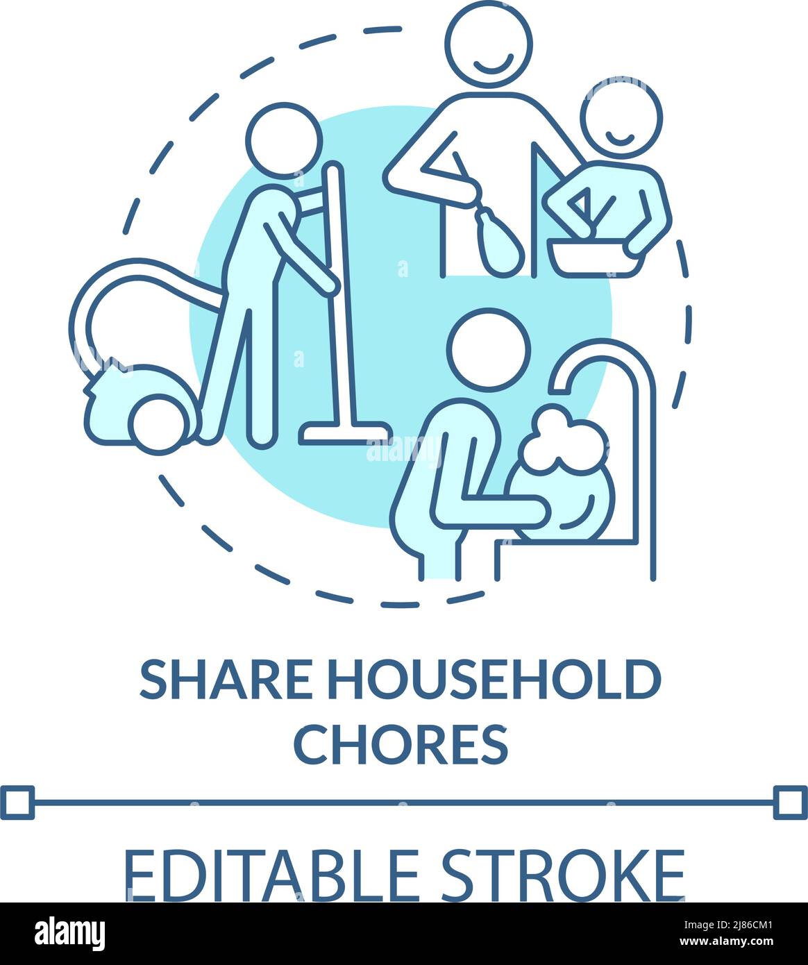 Share household chores turquoise concept icon Stock Vector Image & Art ... Share household chores turquoise concept icon Stock Vector Image & Art ...
