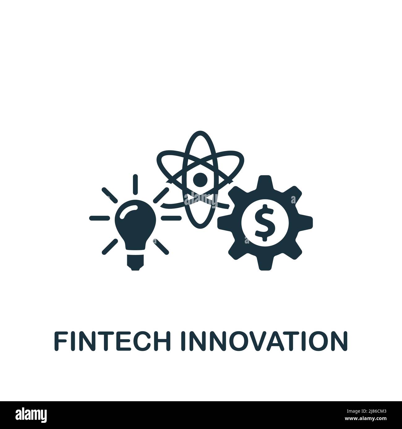Fintech Innovation icon. Monochrome simple Fintech Industry icon for ...