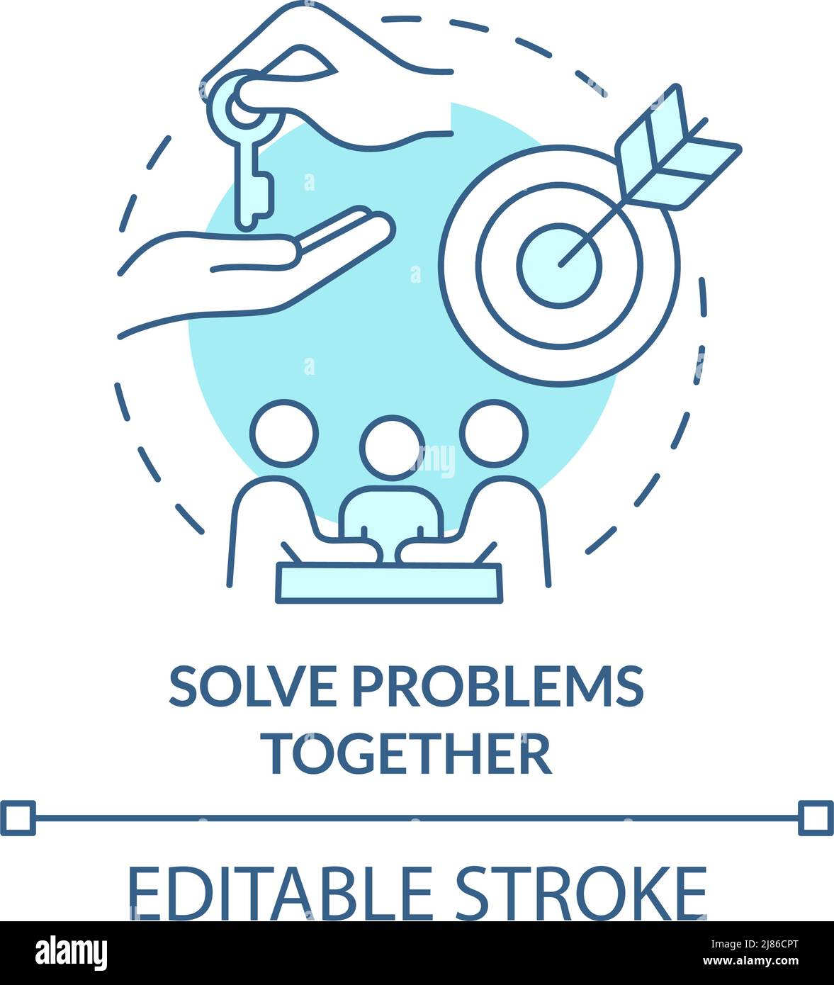 Solve problems together Stock Vector Images - Alamy
