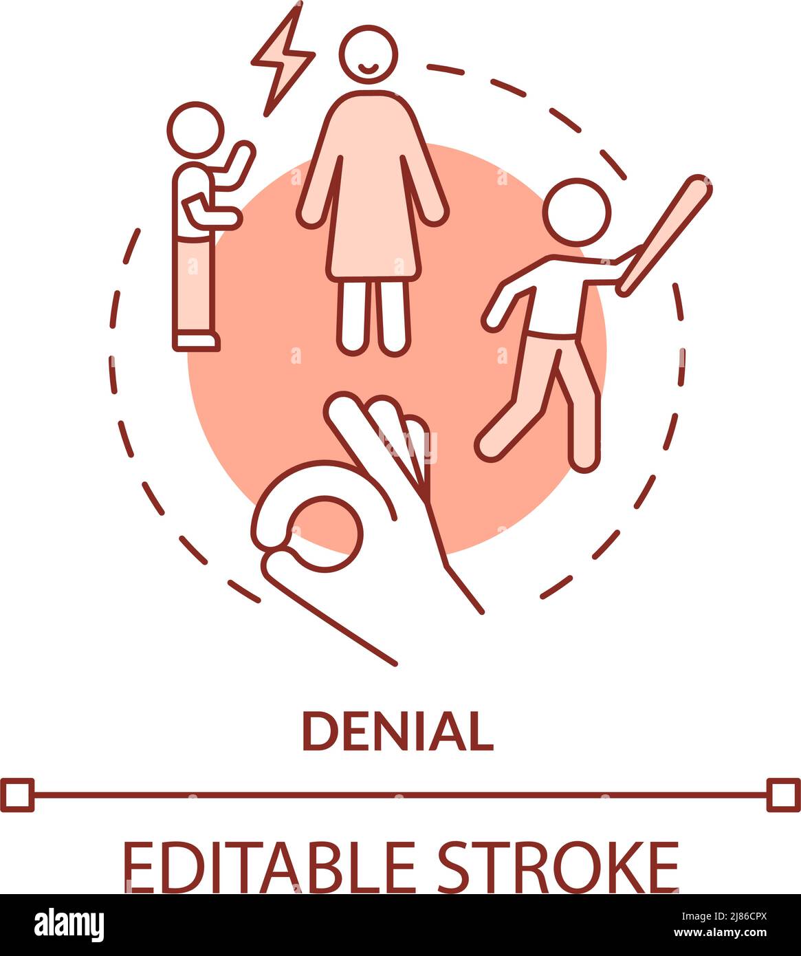 Denial red concept icon Stock Vector Image & Art - Alamy