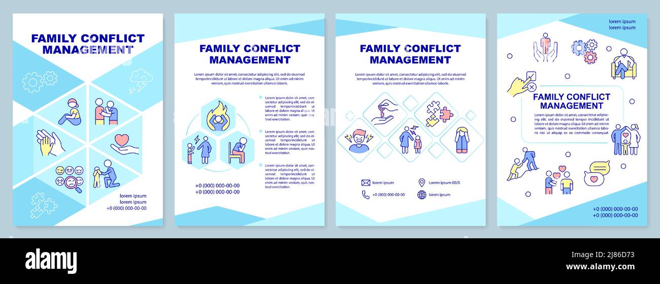 Family conflict management brochure template Stock Vector Image & Art ...