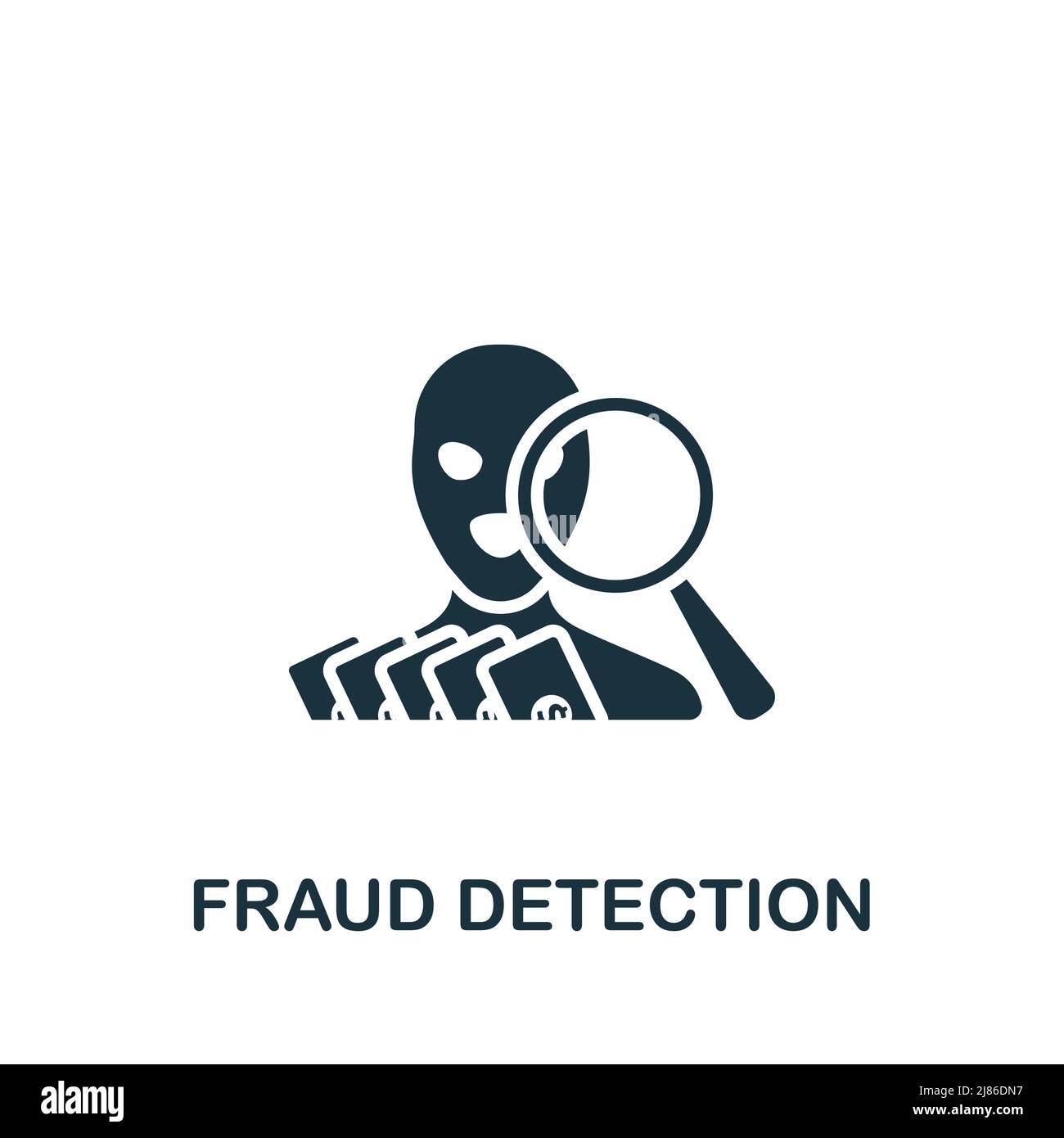 Fraud Detection icon. Monochrome simple Fintech Industry icon for ...