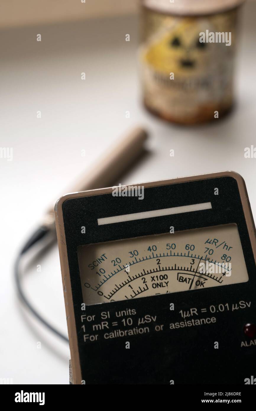 Hand-held radiation survey instrument detecting radioactive material in ...