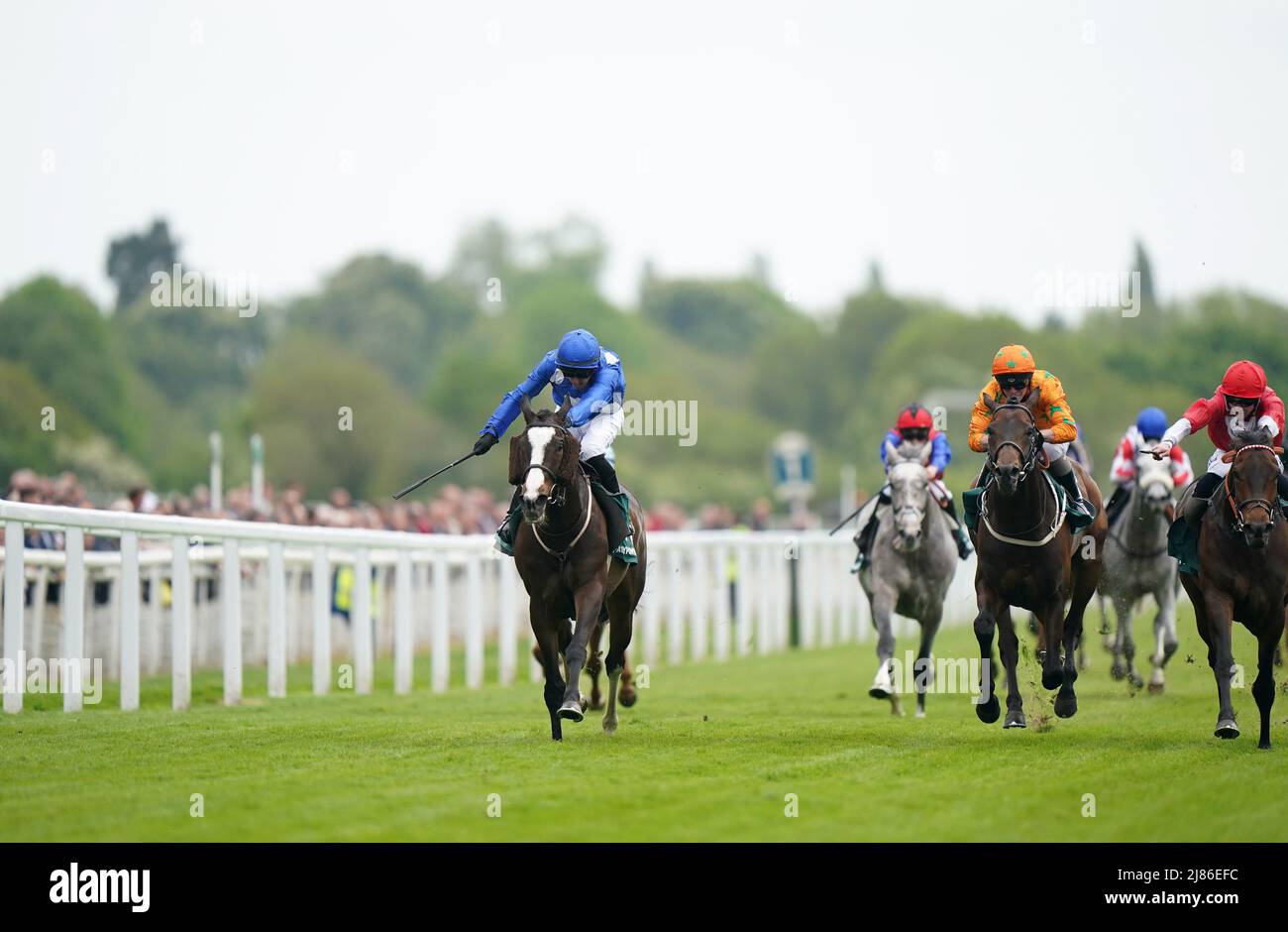 Bollin Joan ridden by Duran Fentiman (left) on their way to winning the ...