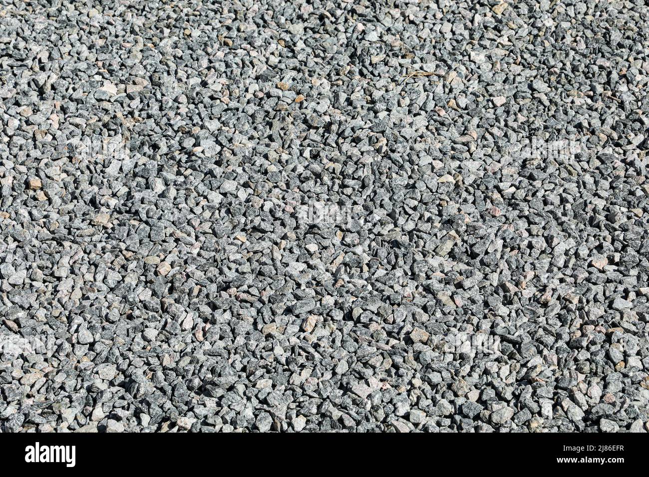 Sidewalk only with compacted crushed stone, in a regular and flat ...