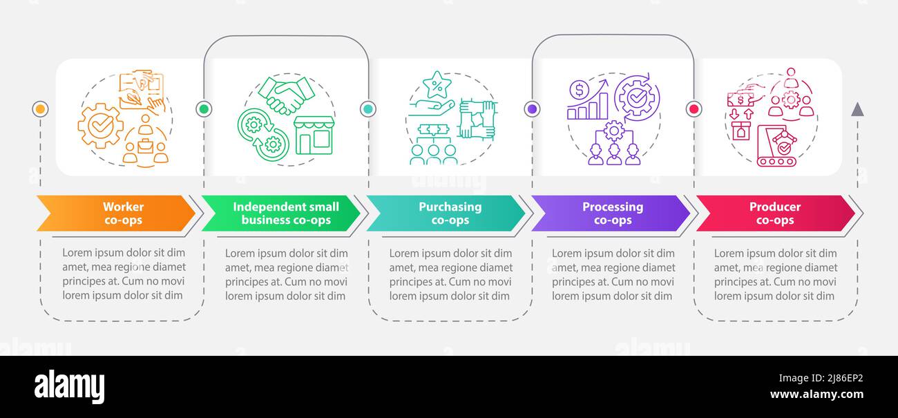 Types of co-ops rectangle infographic template Stock Vector Image & Art ...