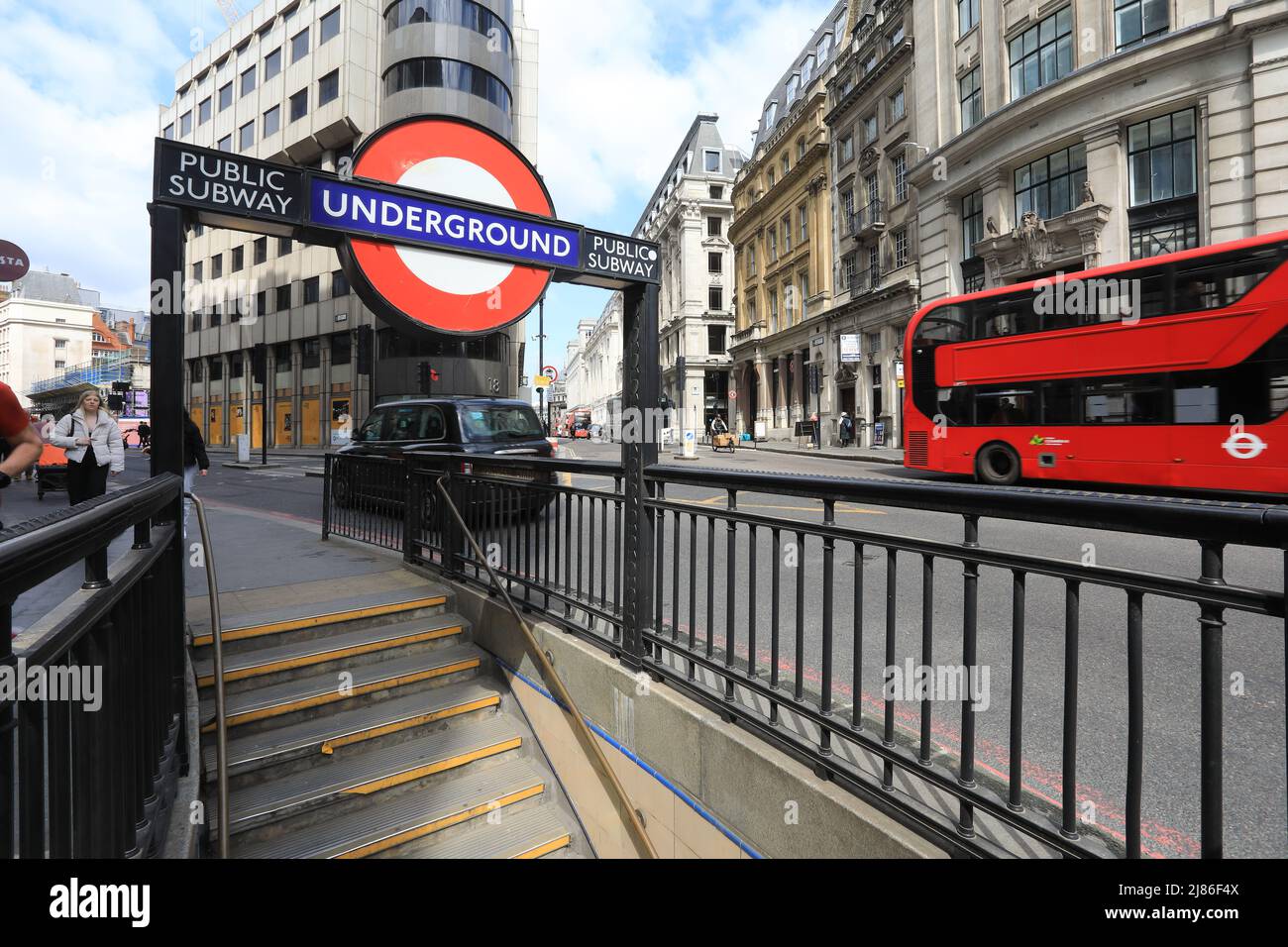 The entrance to Bank Underground station, currently undergoing a big ...