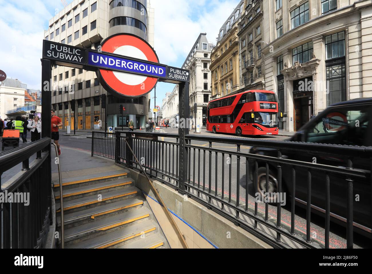 The entrance to Bank Underground station, currently undergoing a big ...