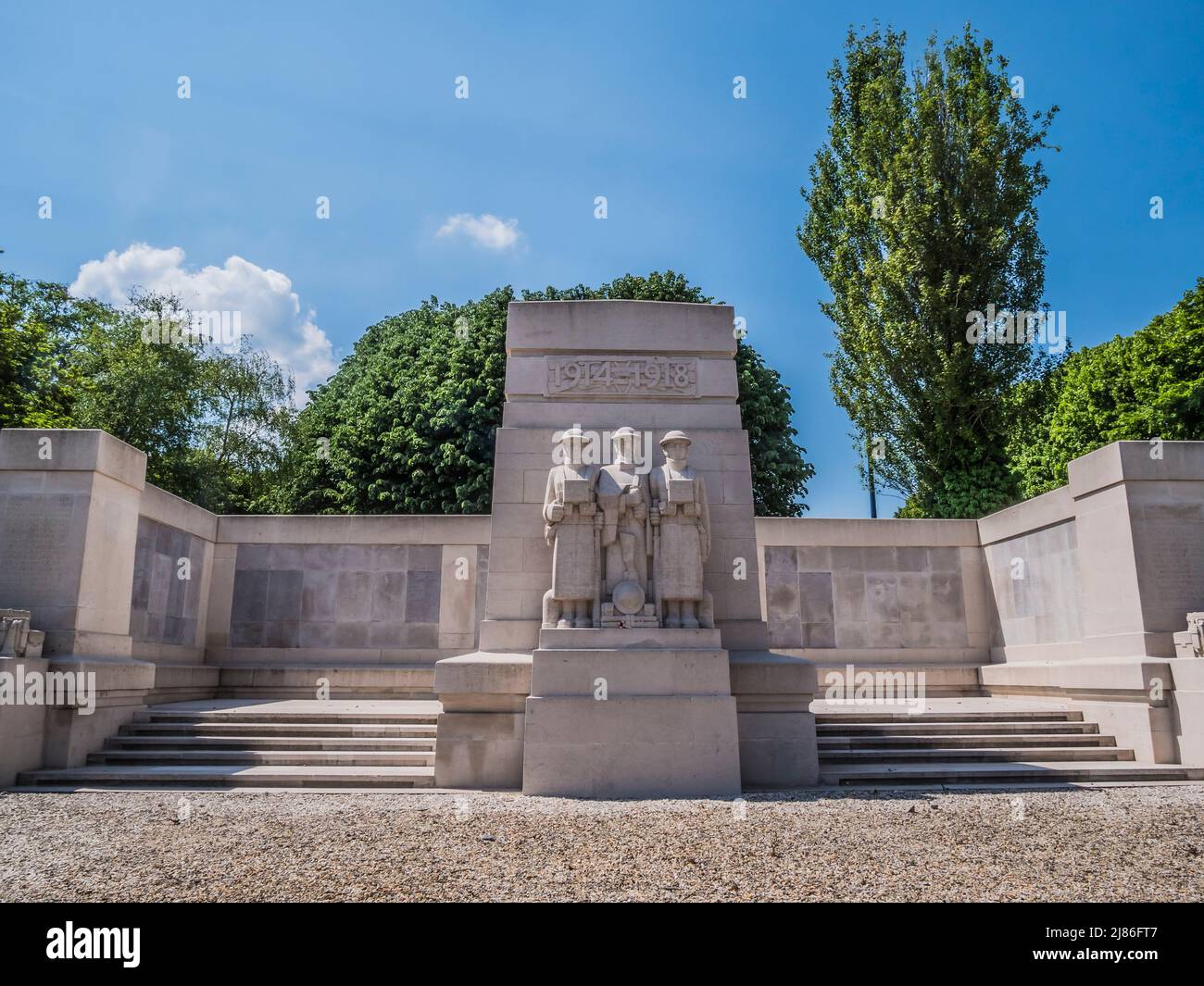 This is the CWGC WWI Soissons Memorial in the French town of Soissons ...