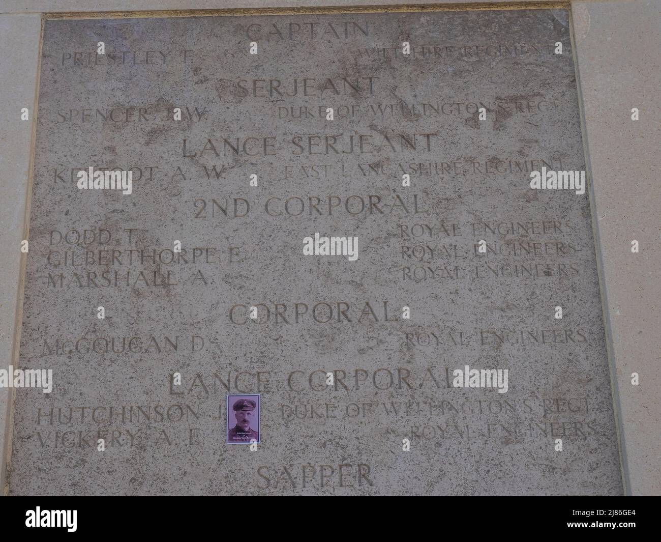 This is the British addendum plinth at the WWI Soissons Memorial in the ...