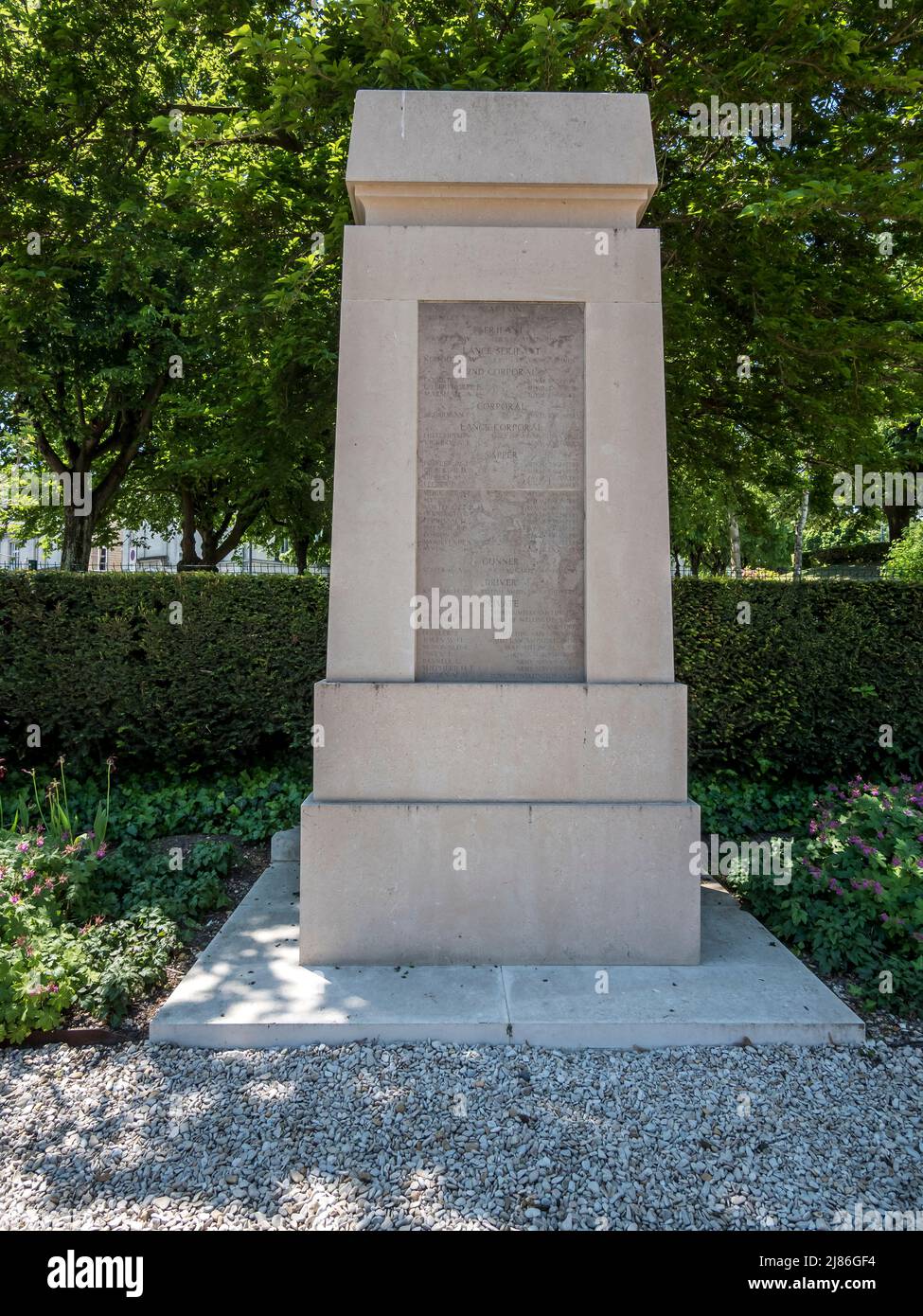 This is the British addendum plinth at the WWI Soissons Memorial in the ...