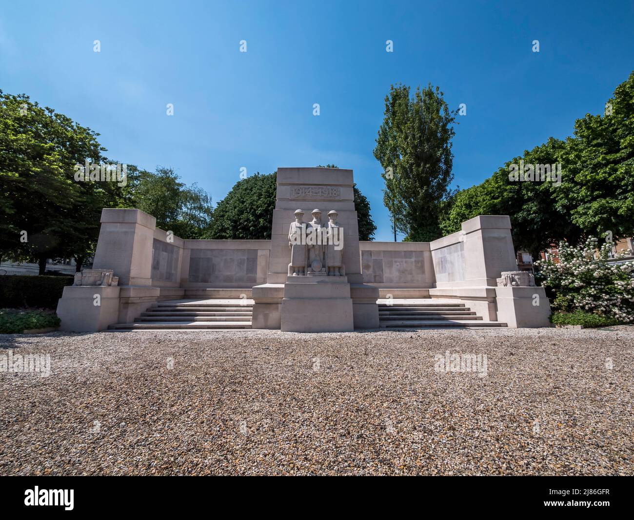 This is the CWGC WWI Soissons Memorial in the French town of Soissons ...