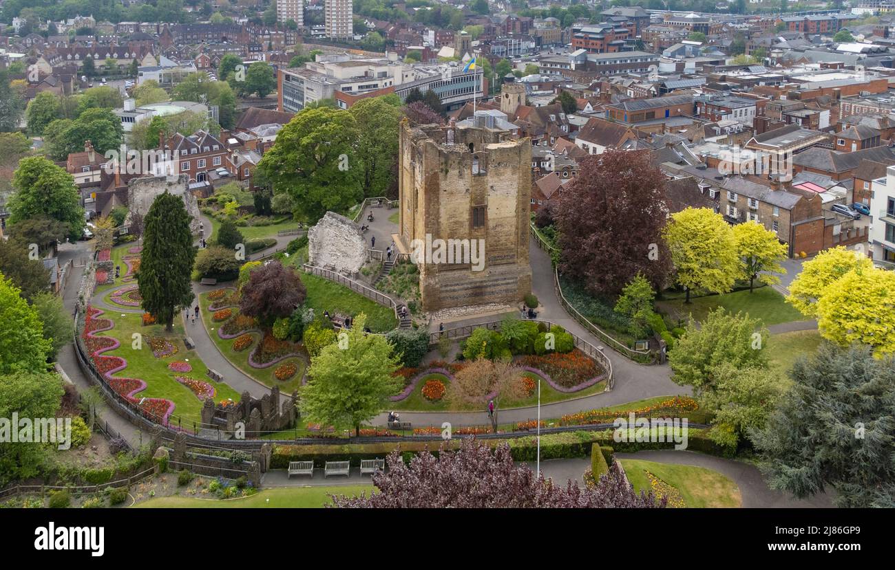 Aerial view of Guilford Castle, Surrey, England Stock Photo - Alamy