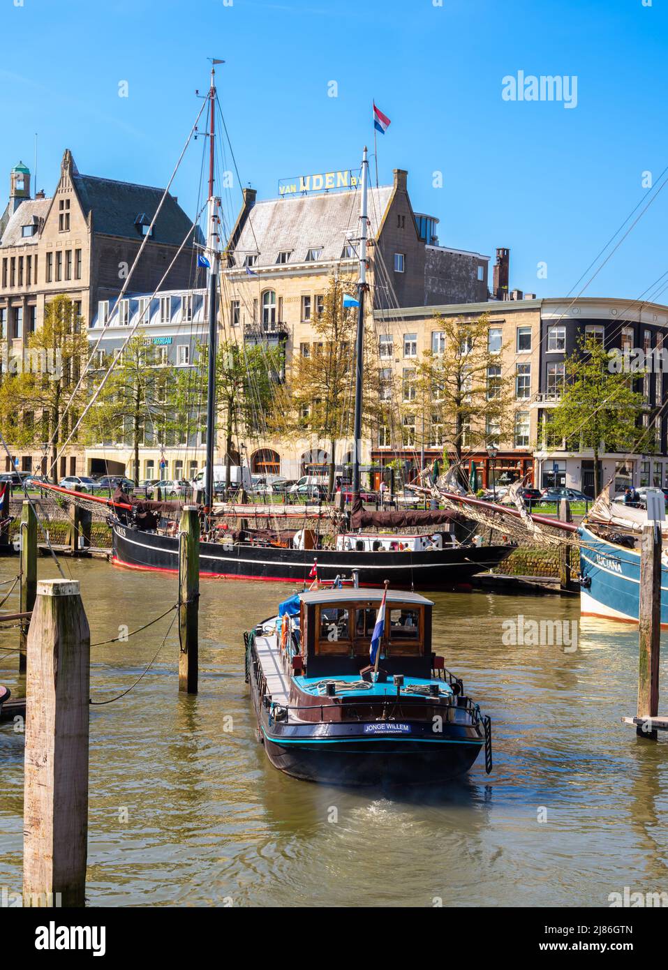 Rotterdam, Netherlands - April 28, 2022: View of the old town and the ...