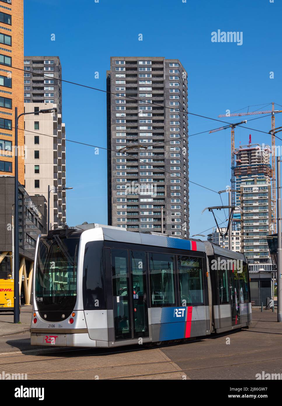 Rotterdam, Netherlands - April 28, 2022: Cityscape of Rotterdam with ...