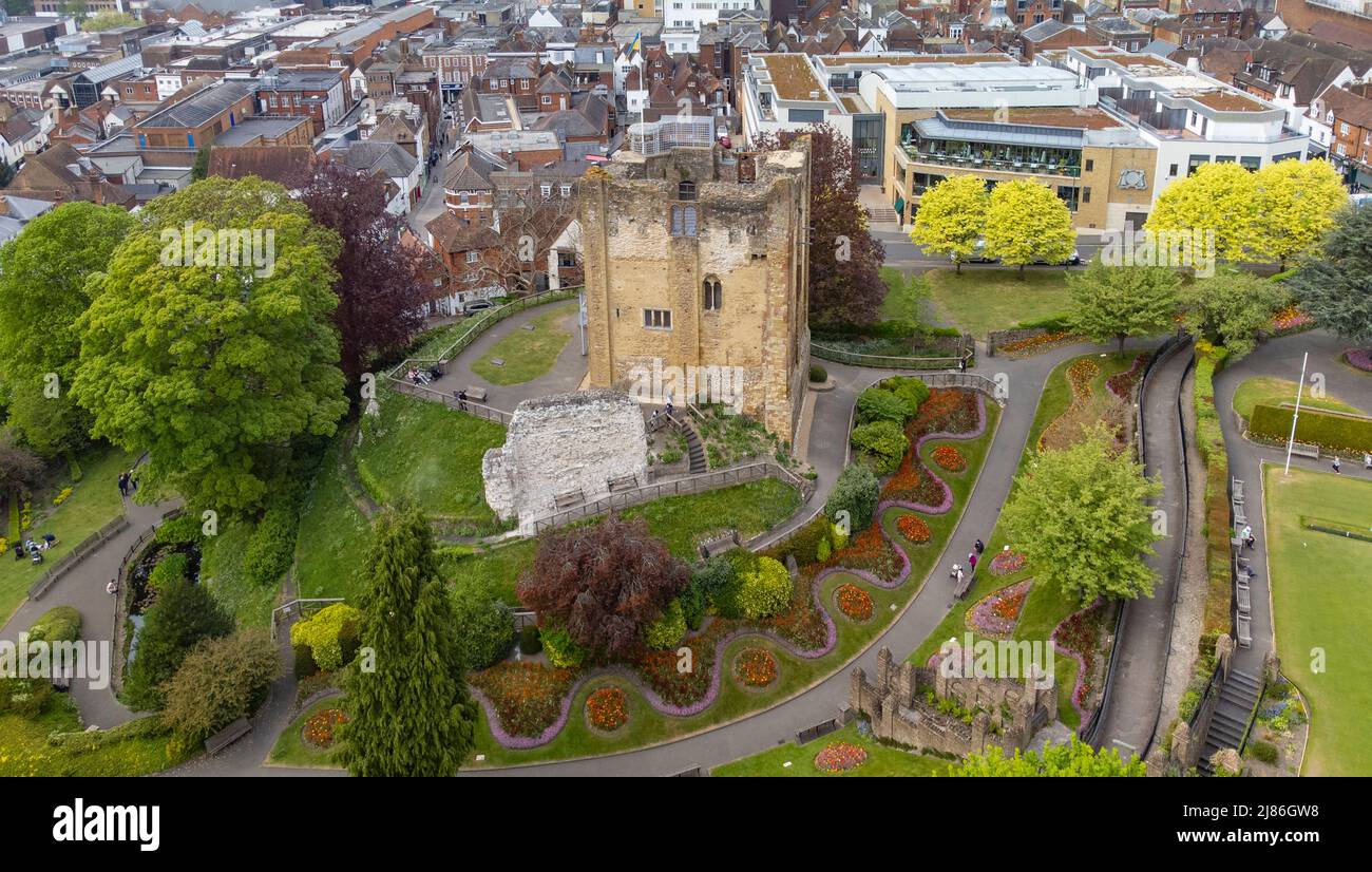 Aerial view of Guilford Castle, Surrey, England Stock Photo - Alamy