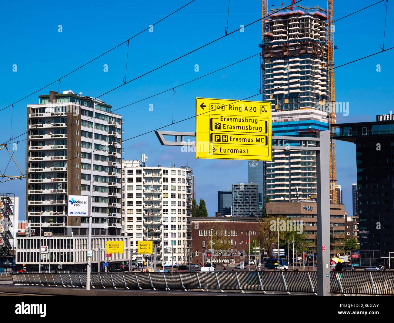 Rotterdam, Netherlands - April 28, 2022: The city center of Rotterdam ...