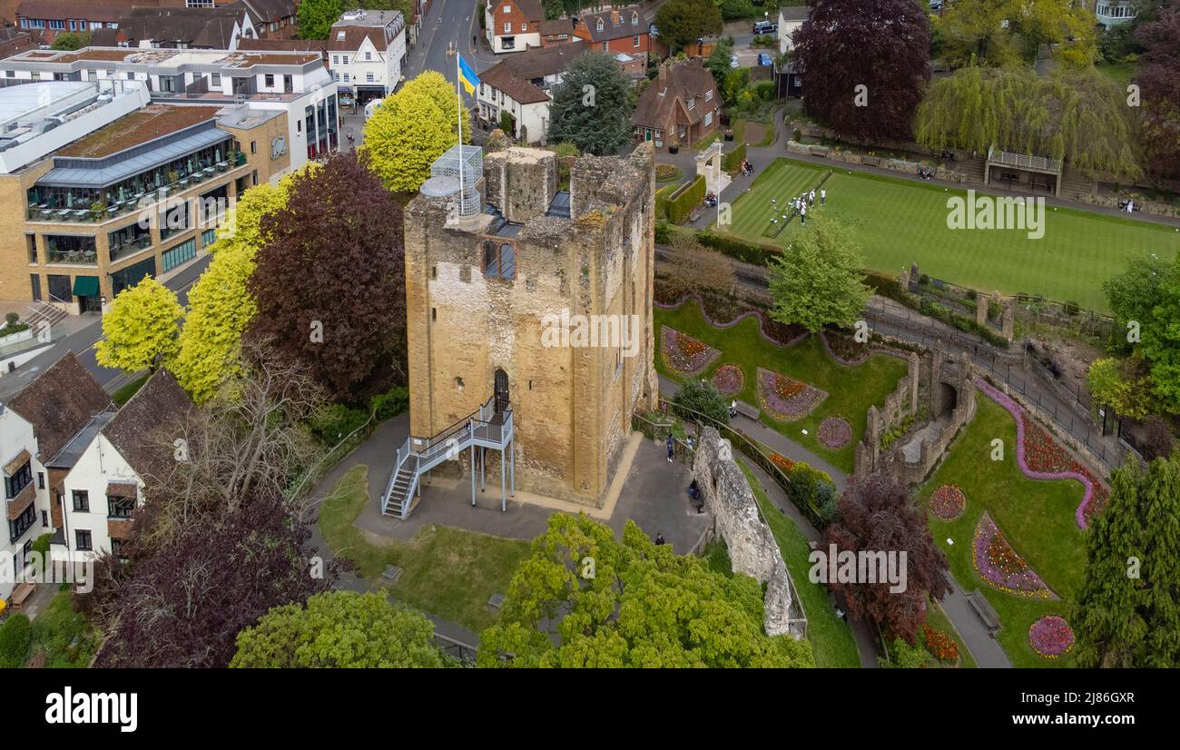 Aerial view of Guilford Castle, Surrey, England Stock Photo - Alamy