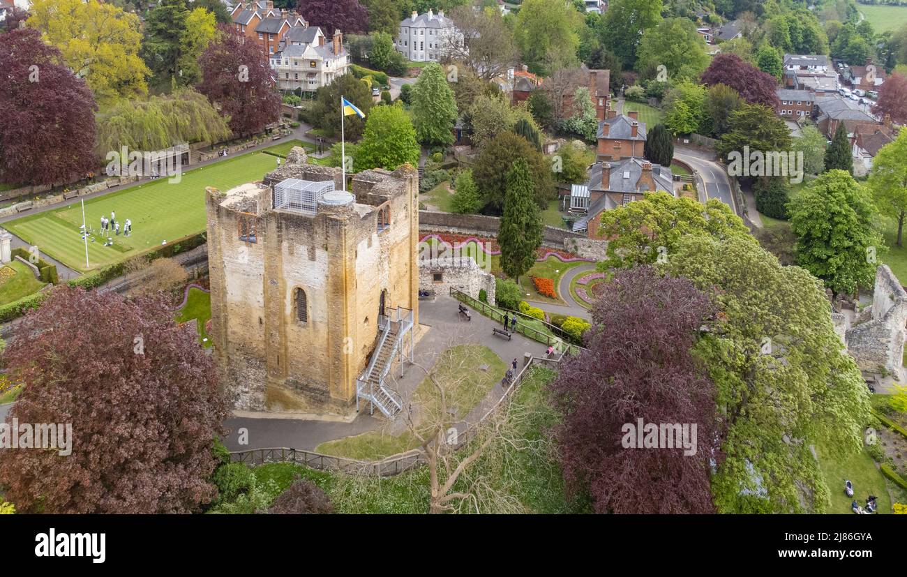 Aerial view of Guilford Castle, Surrey, England Stock Photo - Alamy