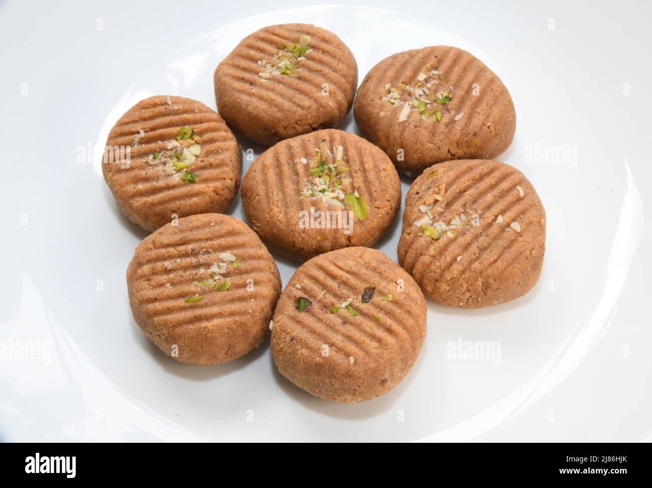 Laal Peda or Pera - an Indian sweet derived from milk of Kanpur, Uttar ...