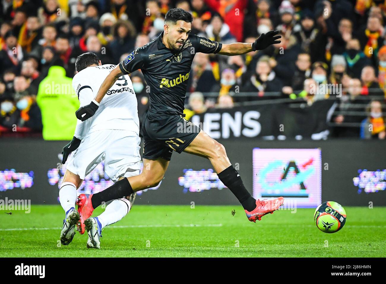 Facundo Axel MEDINA of Lens during the French championship Ligue 1 ...