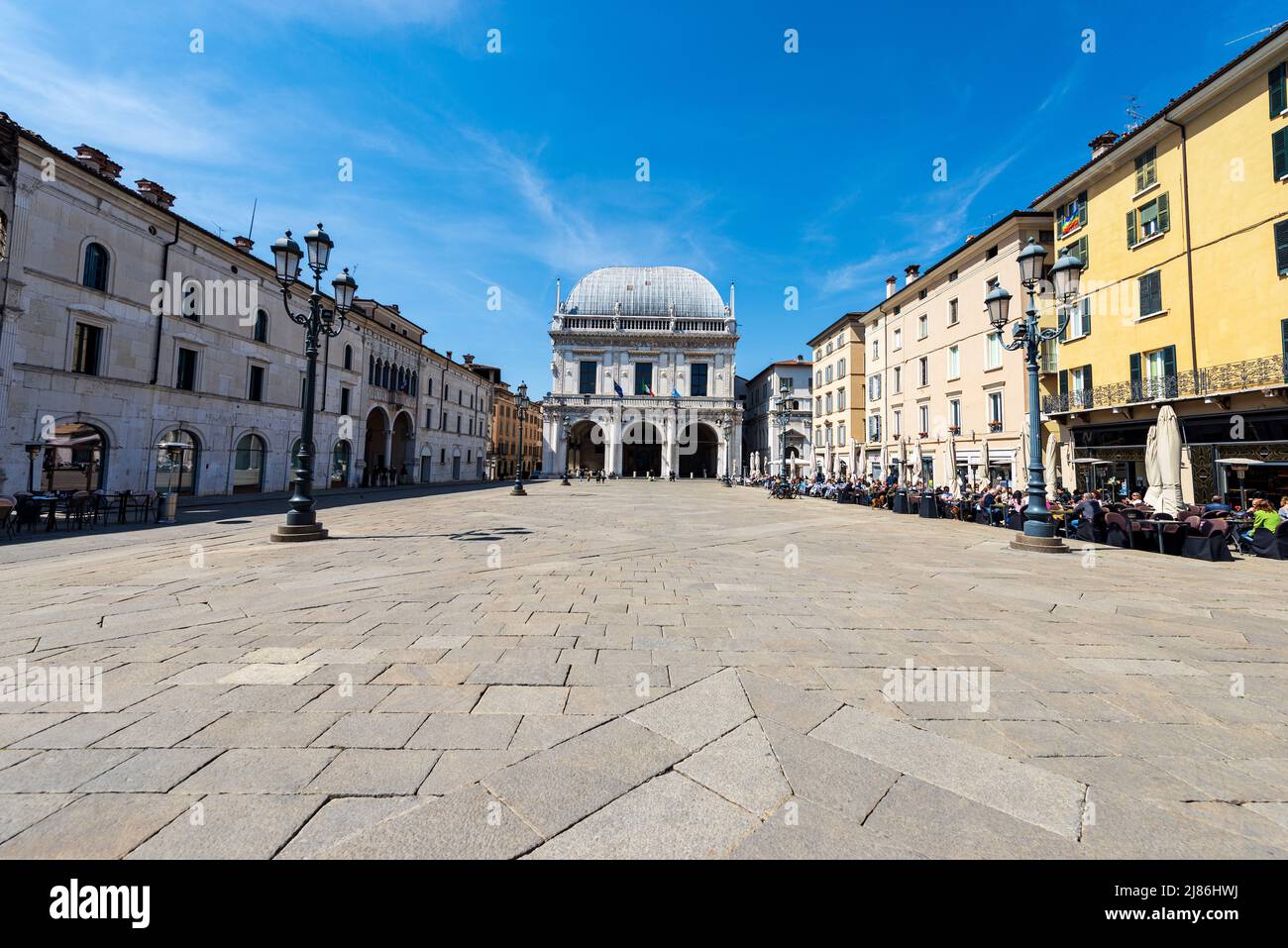 Brescia. Ancient Loggia Palace (Palazzo della Loggia) in Renaissance ...