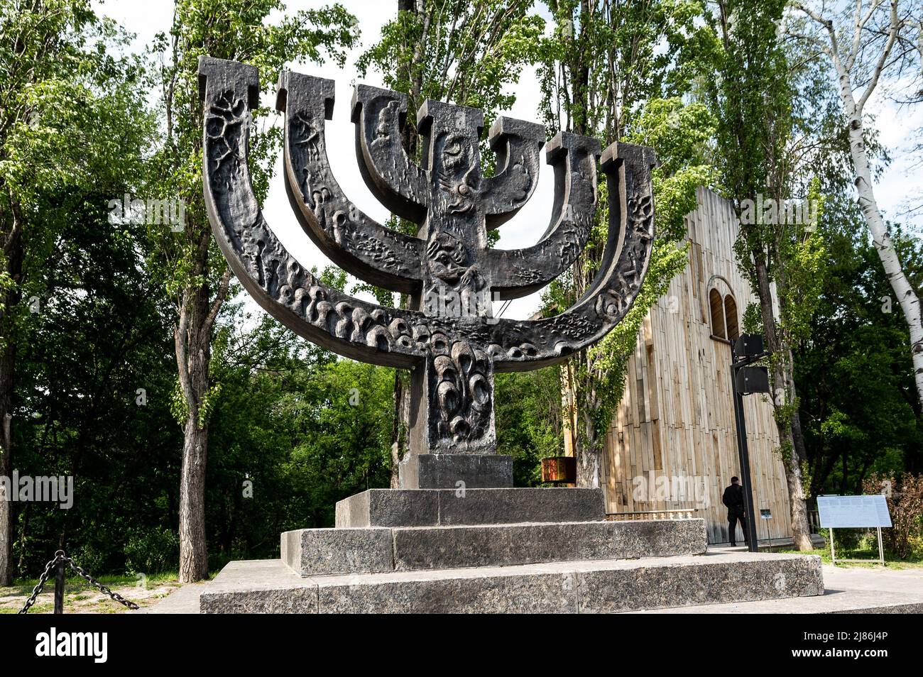 Menorah shaped monument for the approximately 100,000 Jews massacred at ...