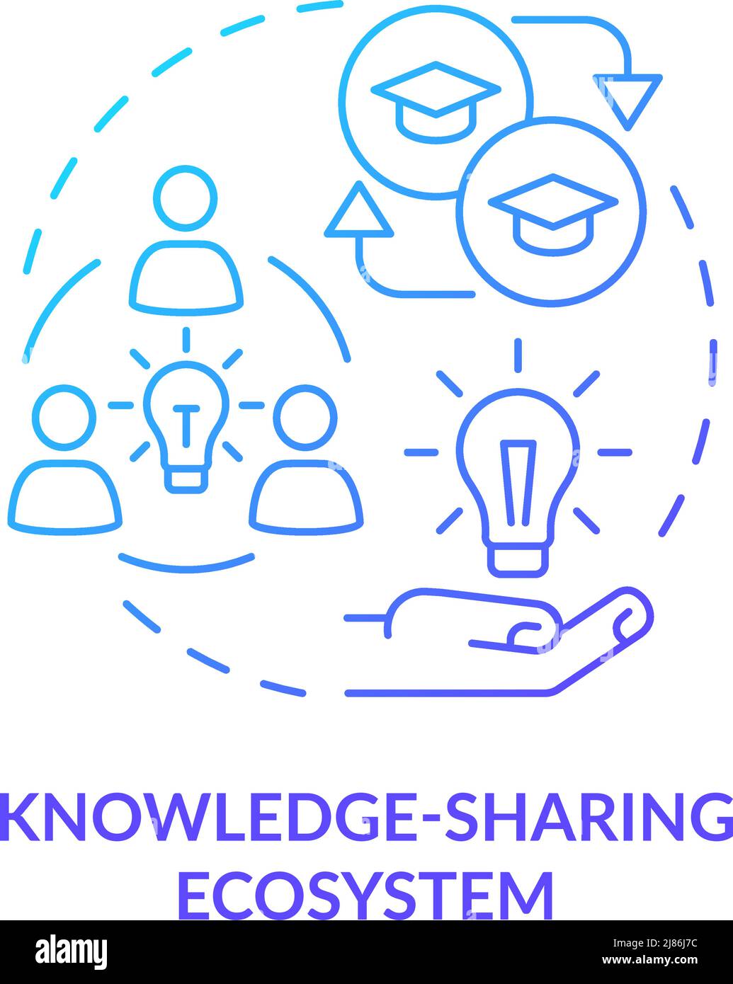 Knowledge-sharing ecosystem blue gradient concept icon Stock Vector ... Knowledge-sharing ecosystem blue gradient concept icon Stock Vector ...