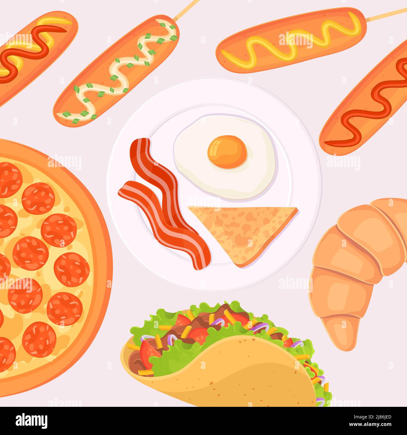 Egg croissant sandwich Stock Vector Images - Alamy