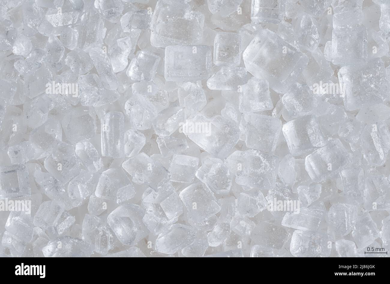 Sugar crystals under microscope, 4x magnification - abstract science ...