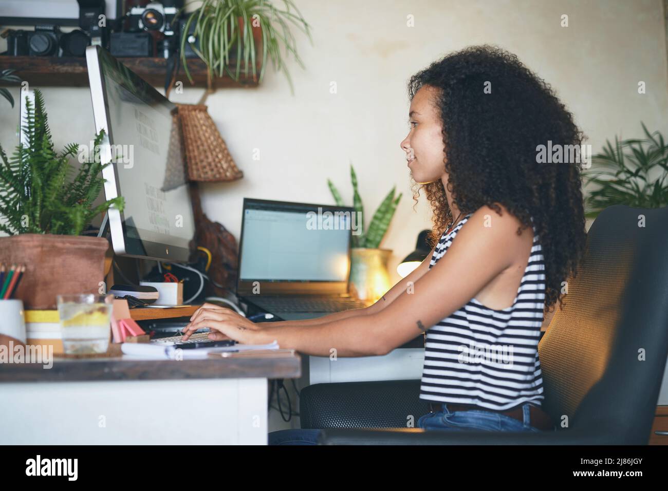 My emails pile up overnight - Stock photo Stock Photo - Alamy