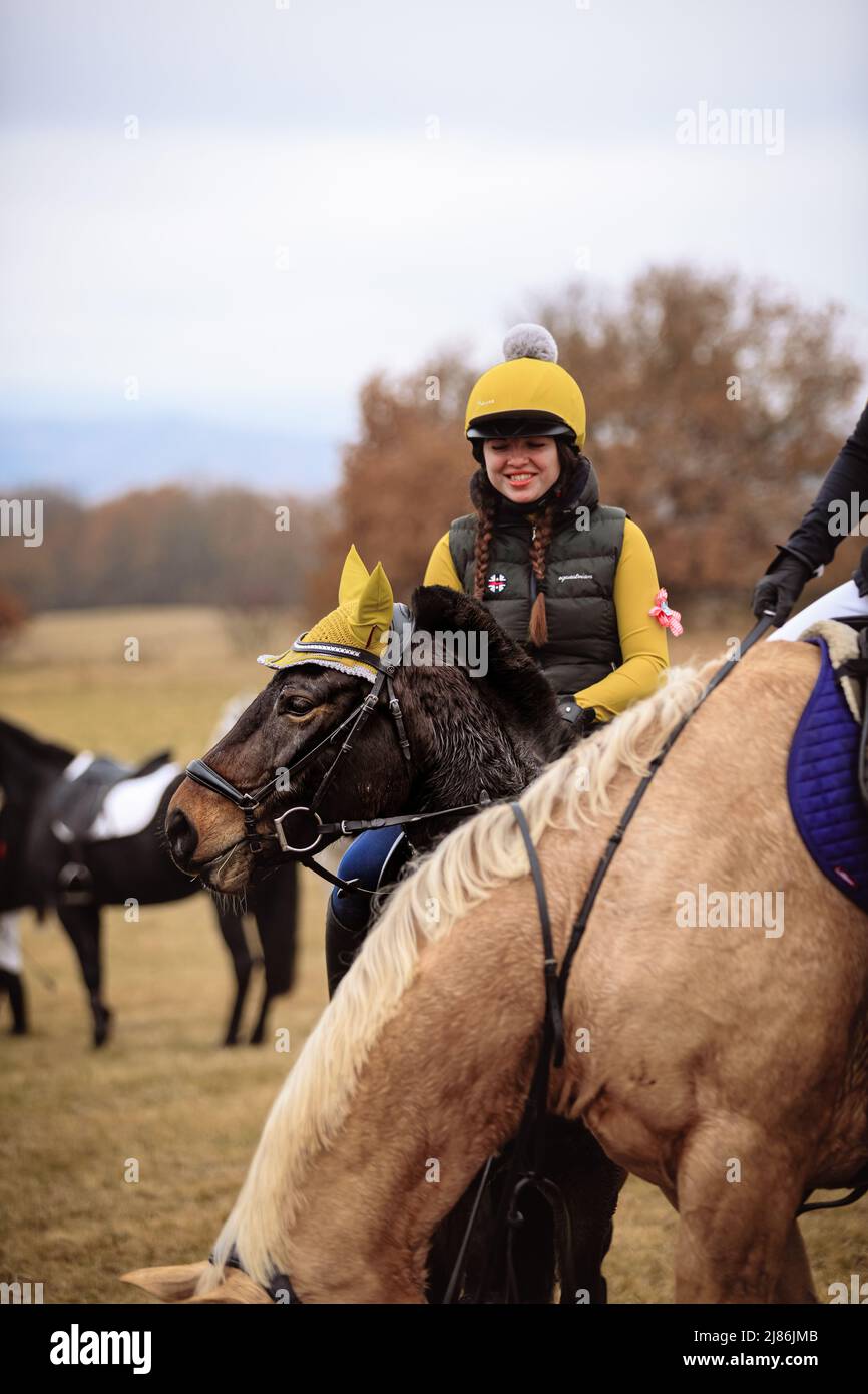 St. Hubertus ride in fall - hunt of fox Czech republic Stock Photo - Alamy