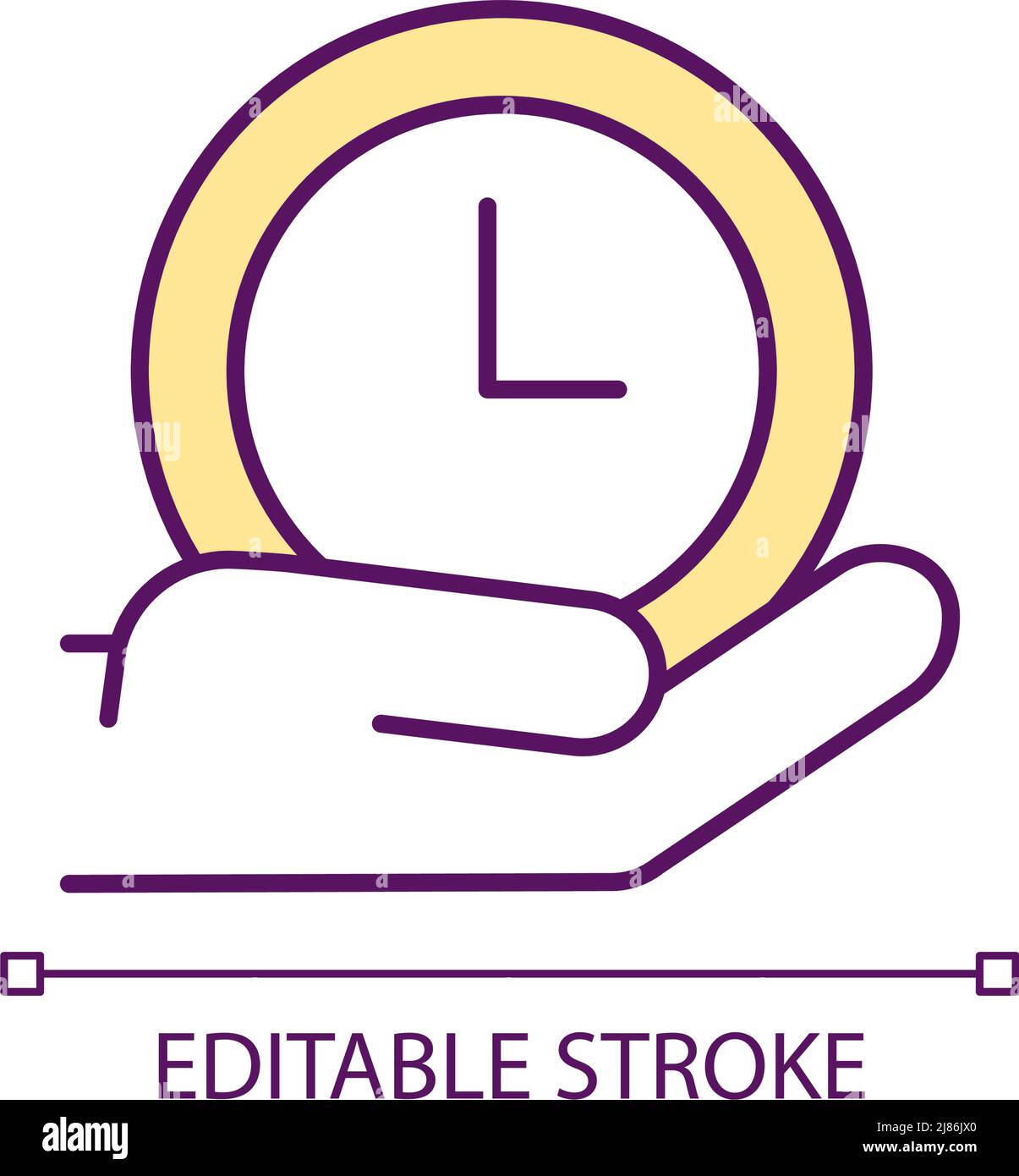 Hand holding clock RGB color icon Stock Vector Image & Art - Alamy