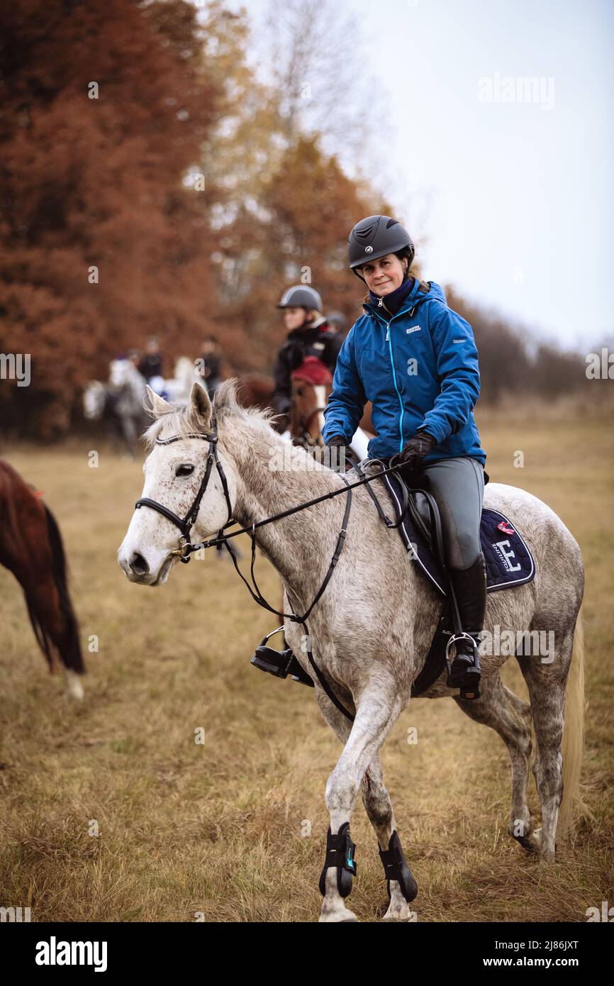 St. Hubertus ride in fall - hunt of fox Czech republic Stock Photo - Alamy