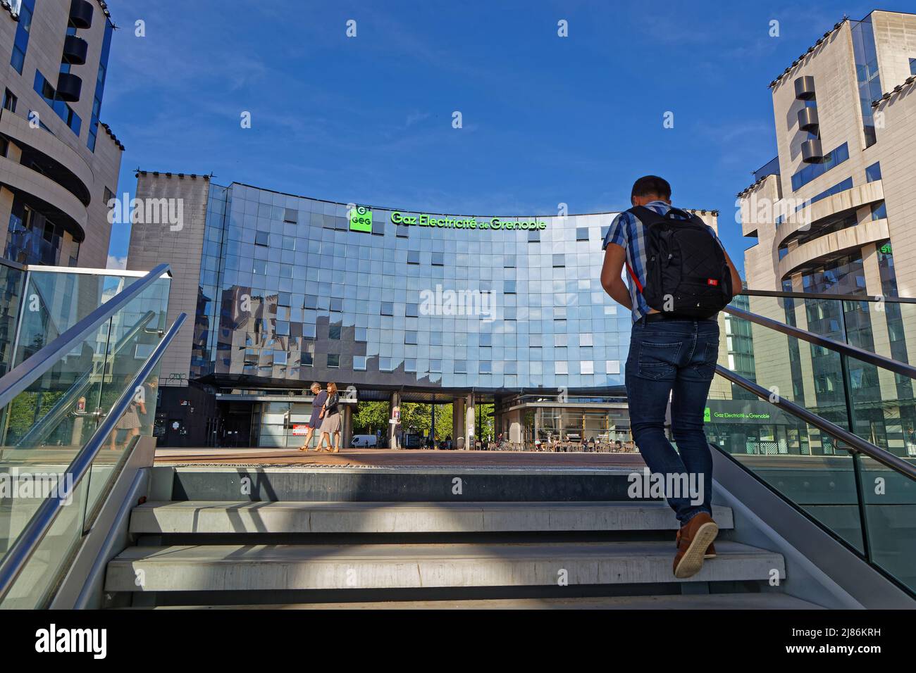 GRENOBLE, FRANCE, May 10, 2022 : Outing the railway station to the ...