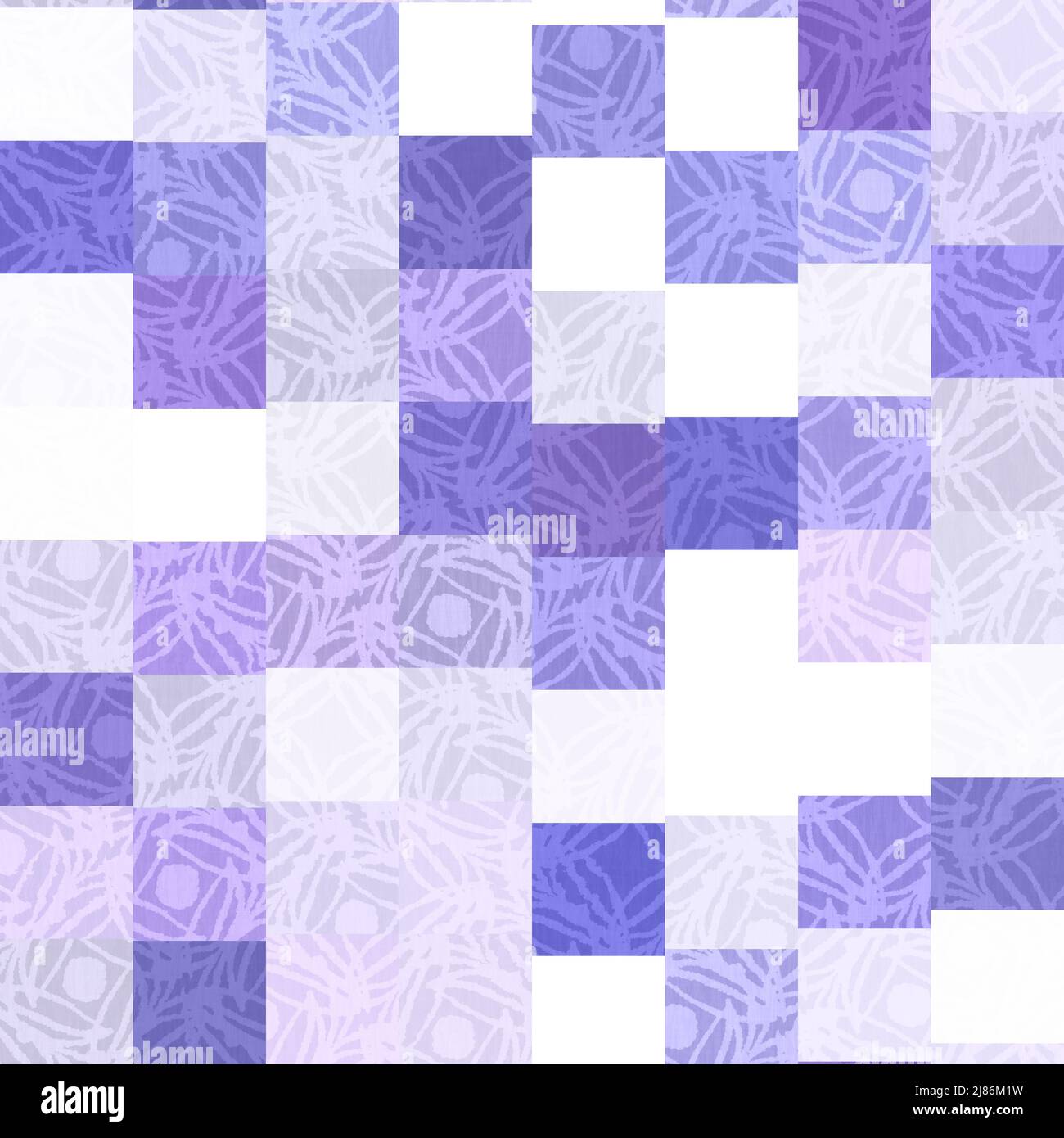 Random patchwork purple mosaic pixel grid seamless pattern. Modern ...