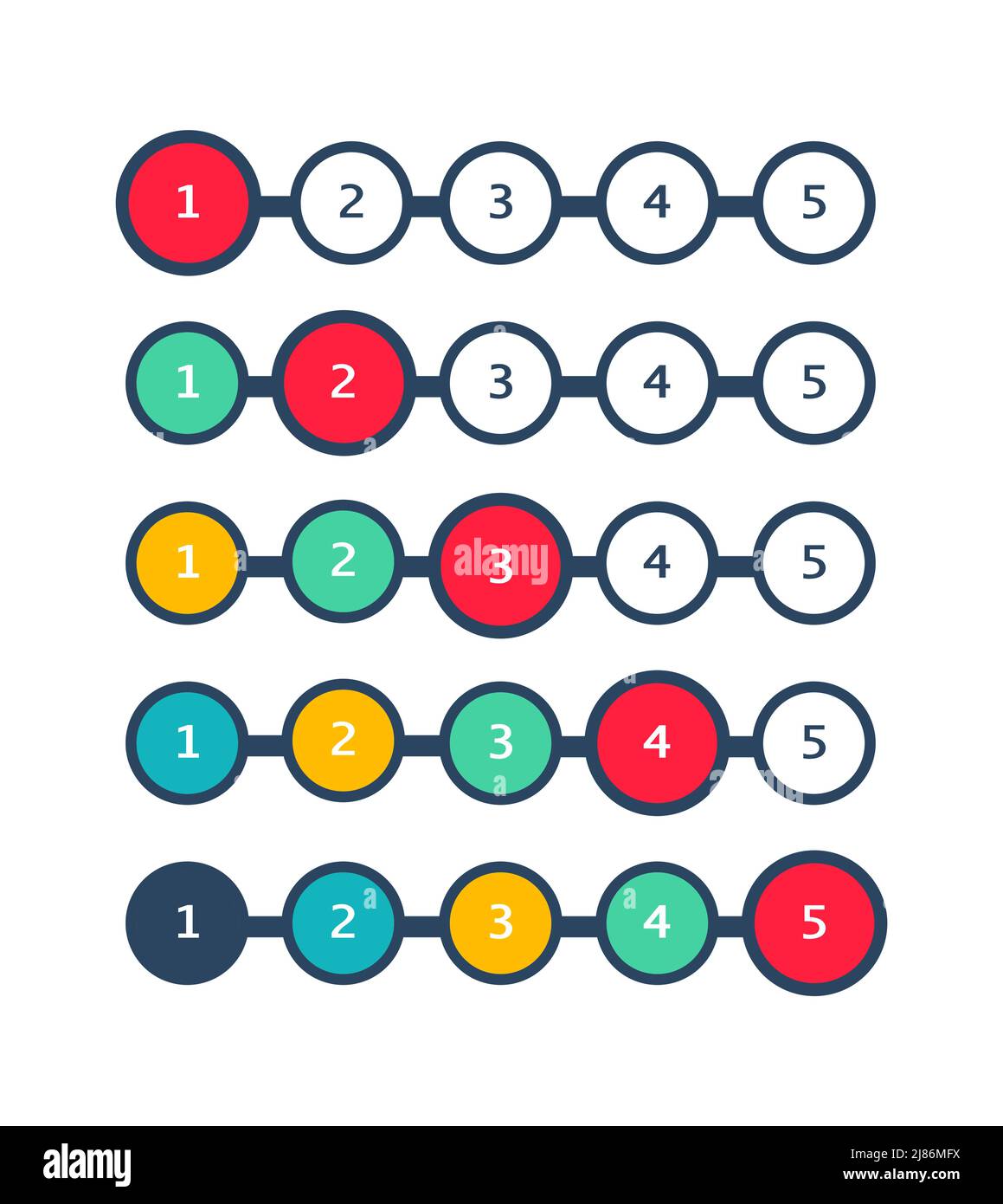 Infographic elements. Diagram progress bar. Flat vector process ...