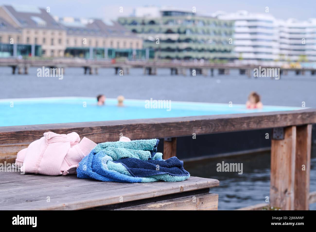 Berlin, Germany. 13th May, 2022. In the bathing ship people swim in the ...