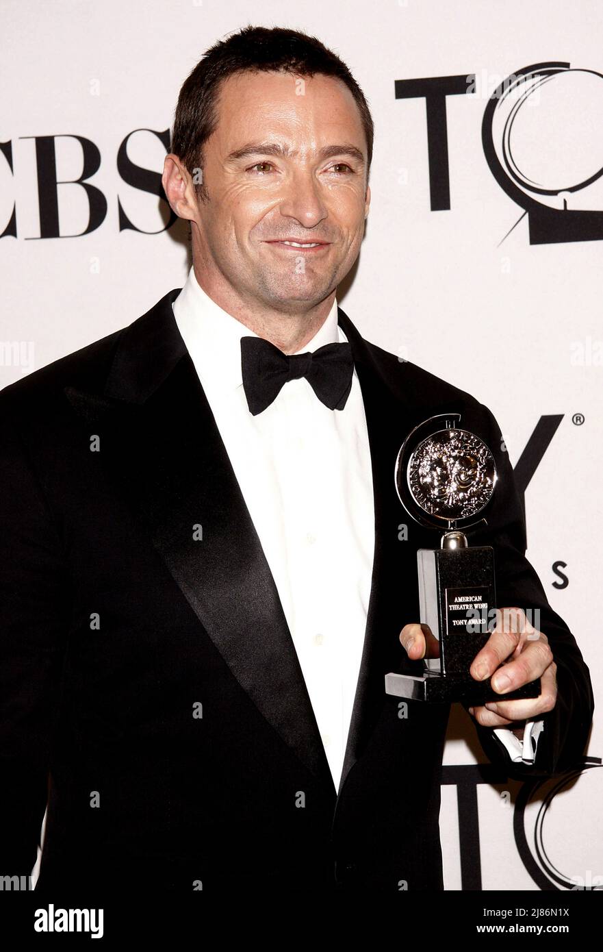 NEW YORK, NY- JUNE 10: Hugh Jackman poses at the 66th Tony Awards, in ...