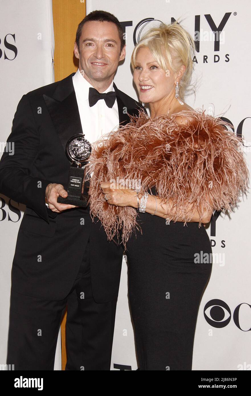 NEW YORK, NY- JUNE 10: Hugh Jackman and Deborra-Lee Furness pose at the ...