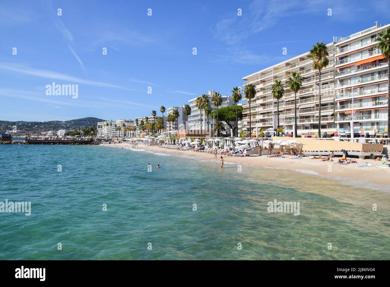 Juan Les Pins, France. 3rd October 2019. Beach in Juan Les Pins, South ...