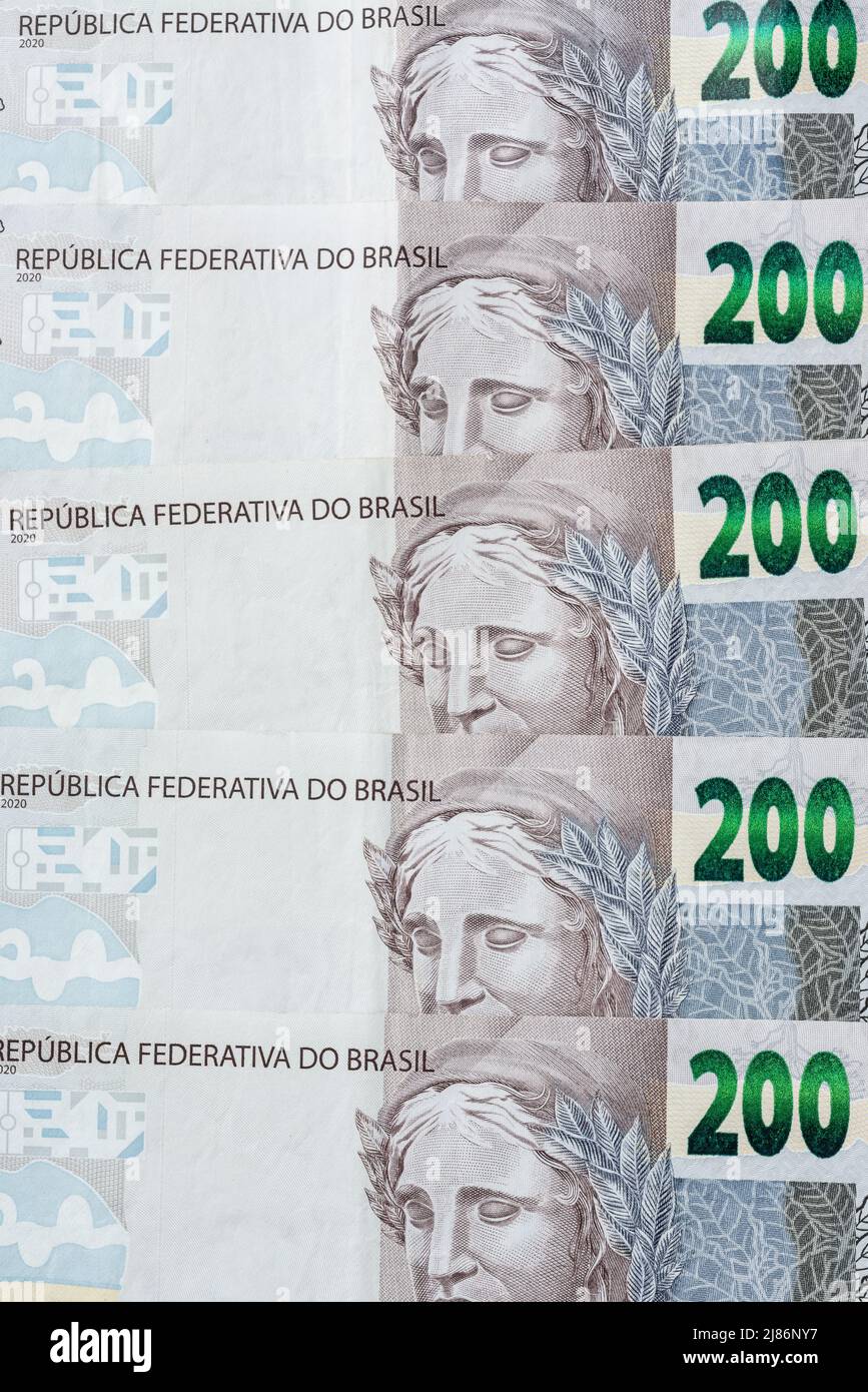 Brazilian money currency 200 hi-res stock photography and images - Alamy