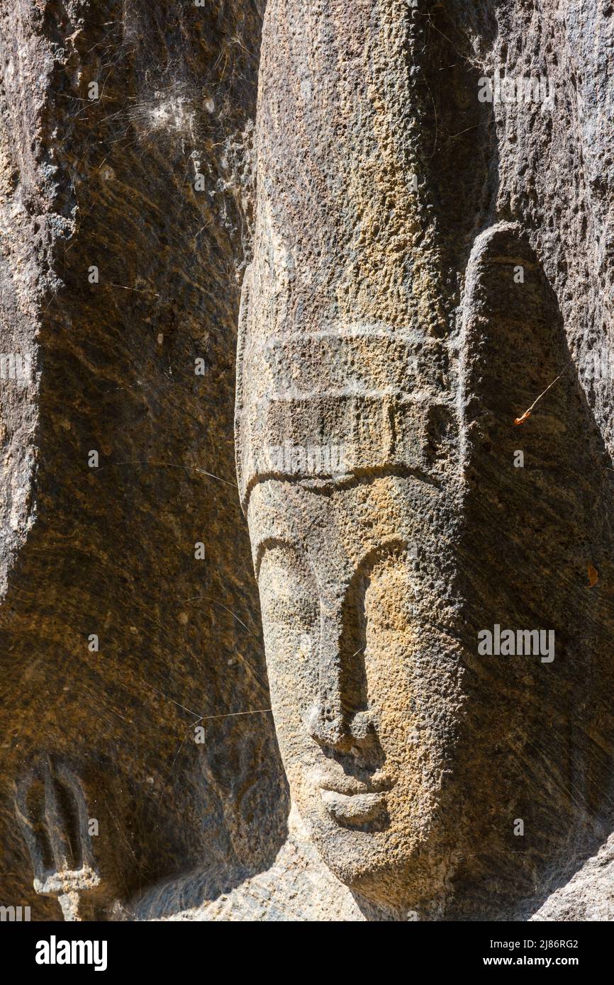 Carved Buddhist Sculpture Rock in Buduruvagala (UNESCO World Heritage ...