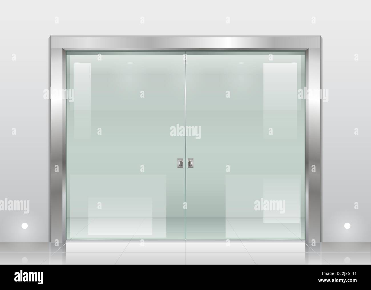 Steel portal and glass sliding wide door Stock Vector Image & Art - Alamy