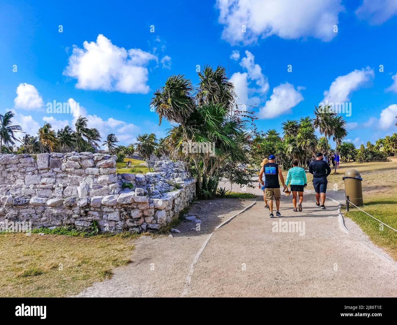 Tulum Mexico 18. March 2022 Ancient Tulum ruins Mayan site with temple ...