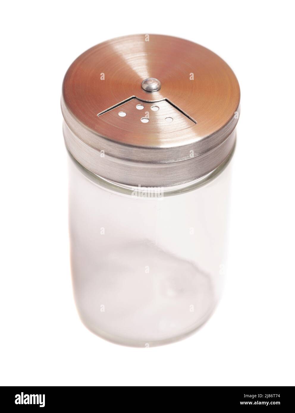 Empty pepper and salt shaker. Isolated on white background Stock Photo ...