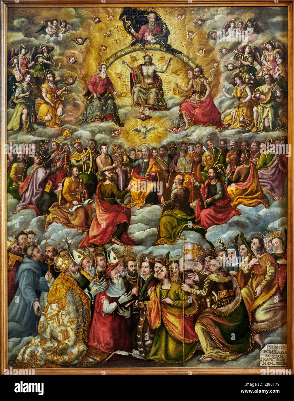I Santi in gloria in Paradiso - olio su tela - maniera dei Baldassini ...