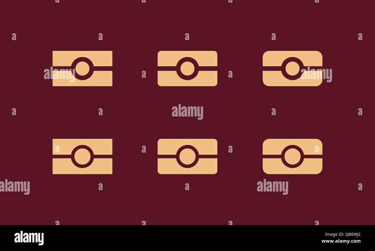 Biometric passport vector symbol. Simple icon set for international ...