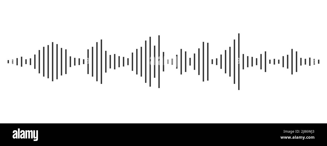 Sound studio audio wave display. Vector sound editing waveform ...